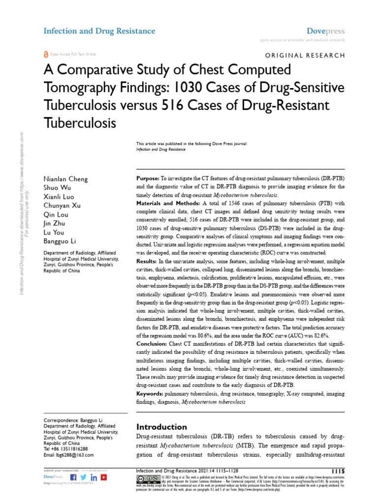 Idr 300754 A Comparative Study of Chest Computed Tomography Findings 1 ...