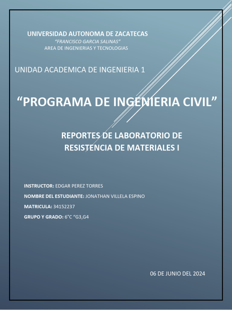 Reporte de Resistencia Final | PDF | Hormigón | Densidad