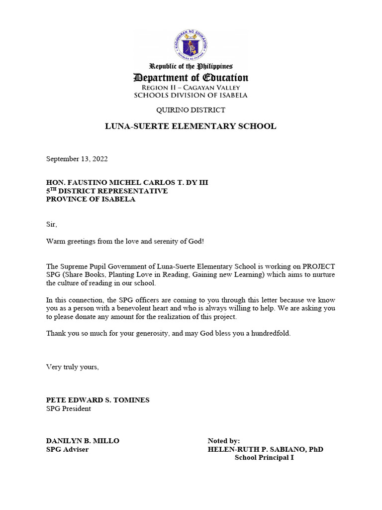 Solicitation Letter 1 - SPG | PDF