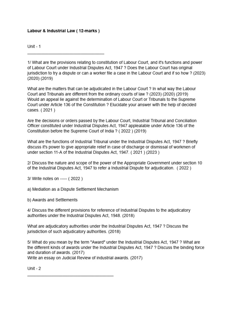 Labour Court Functions and Jurisdiction | PDF | Employment | Wage