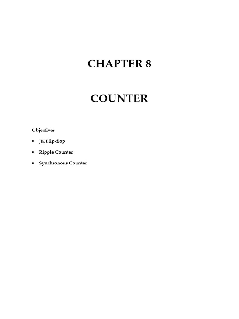 Chapter 8 - Counter | Download Free PDF | Computer Engineering | Electrical Circuits