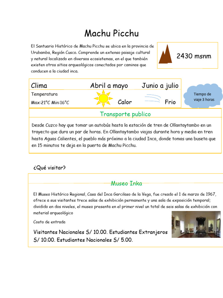 Machu Picchu | PDF | Machu Picchu