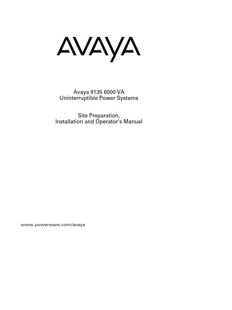 avaya-9315-6000va-ups-owners-manual | PDF | Electromagnetic ...