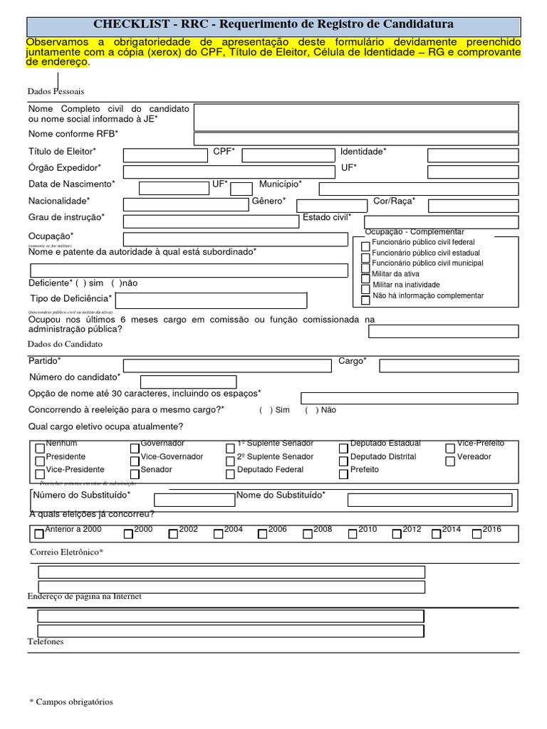 Check List | PDF | Eleições | Governo