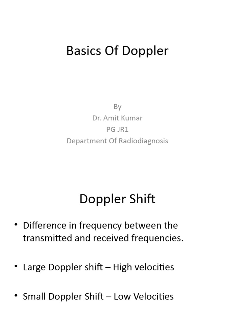 Basics of Doppler | PDF | Doppler Effect | Cardiovascular System