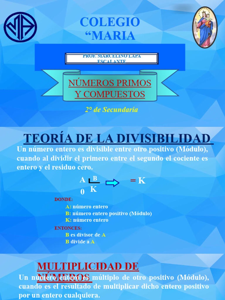 Números Primos - Divisibilidad 2do | PDF | Número primo | División (Matemáticas)