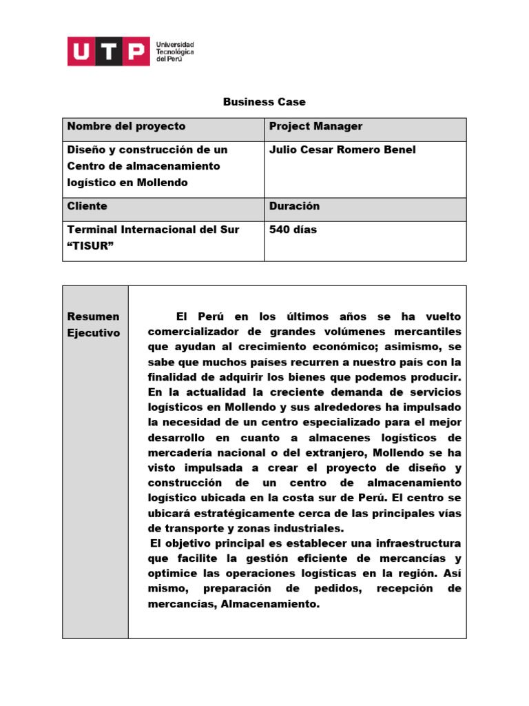 Bussiness Case - G5 | PDF | Logística | Business