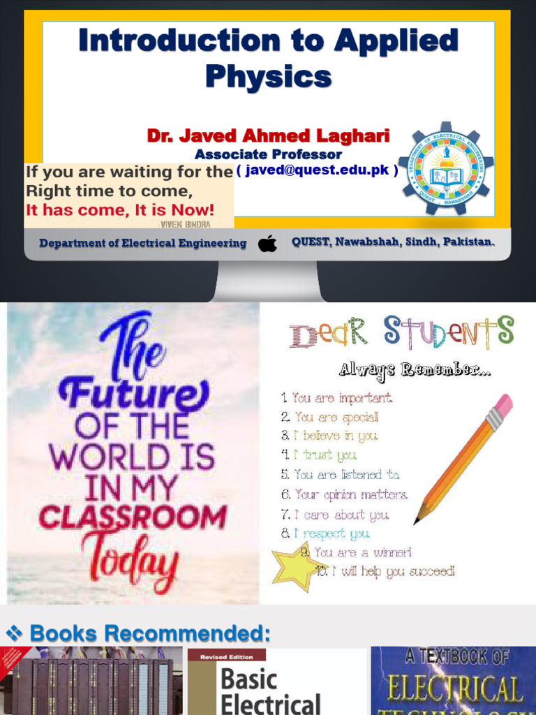 First Chapter Introduction To Applied Physics | PDF | Electrical ...