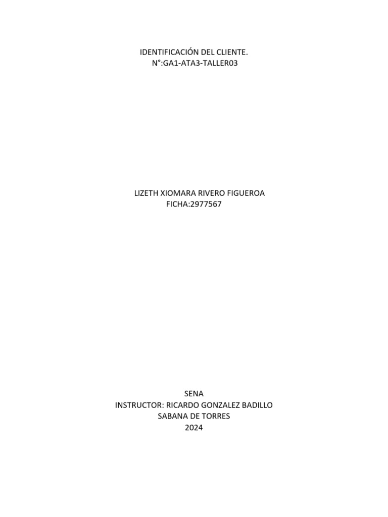 Identificación Del Cliente | PDF | Crédito | Finanzas y dinero