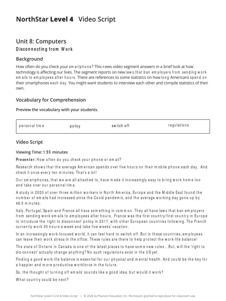 NS5e Video Script Level4 U8 v2 | PDF