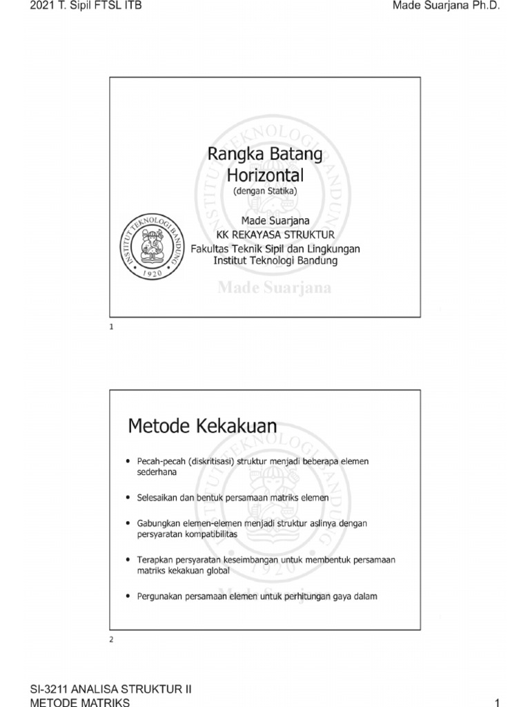 2 Rangka Batang Horizontal Klasik | PDF
