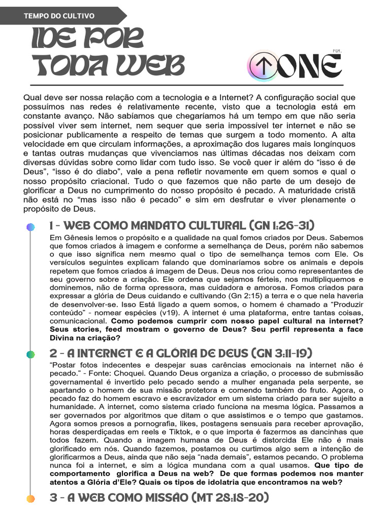 Suprimento ONE - 20240524 - 170307 - 0000 | PDF | Deus | Pecado