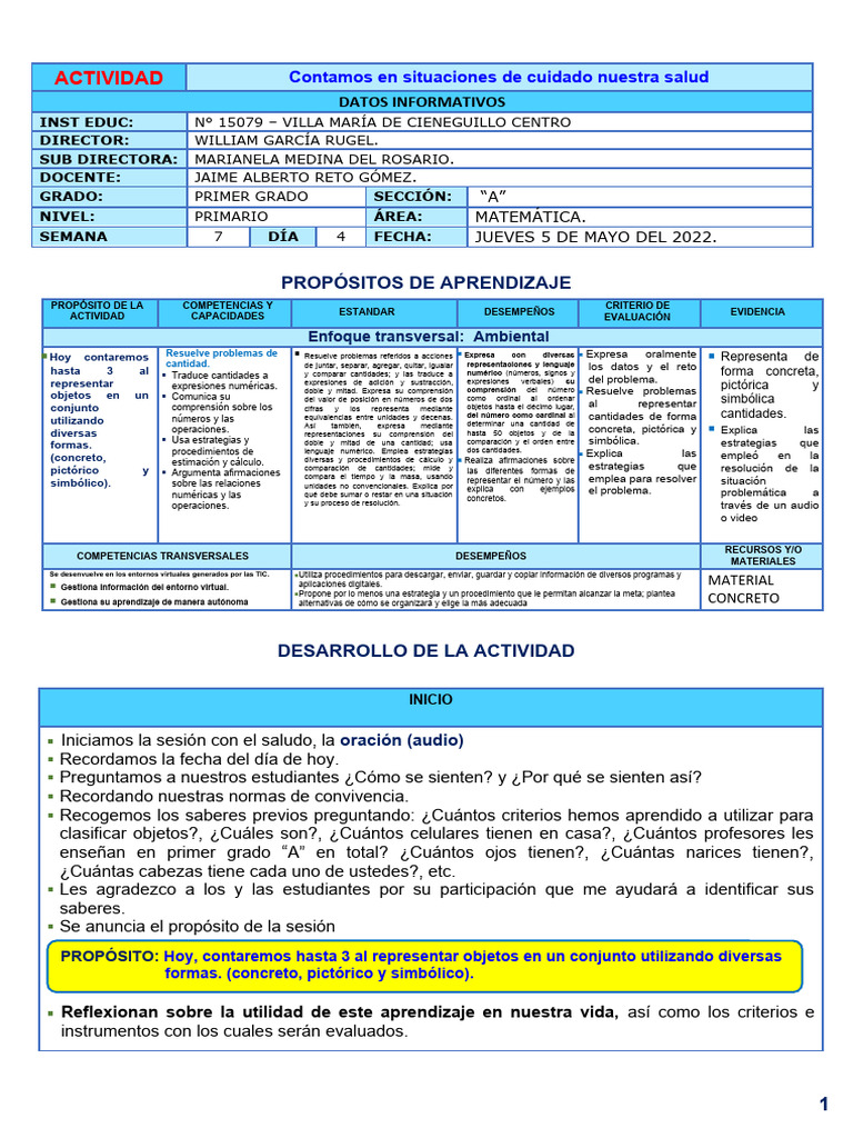 Matemática - 5 de Mayo | PDF | Aprendizaje | Matemáticas