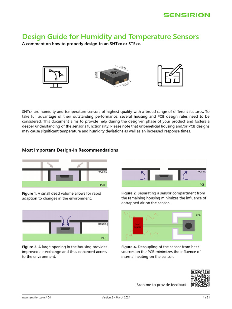 Sensirion Humidity Temperature Design Guide | PDF | Humidity | Capacitor