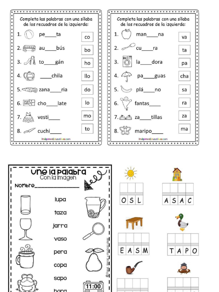 Ejercitario para Las Vocales | PDF