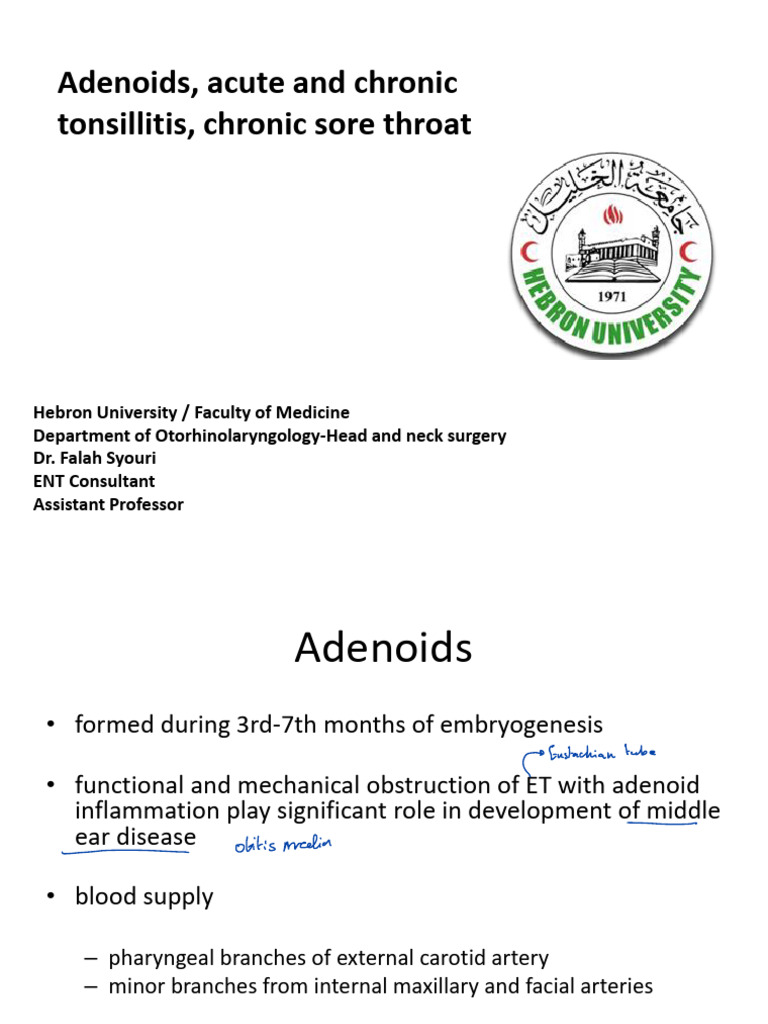 2 Adenoids, Acute and Chronic Tonsillitis, Chronic Sore Throat | PDF | Medical Specialties ...