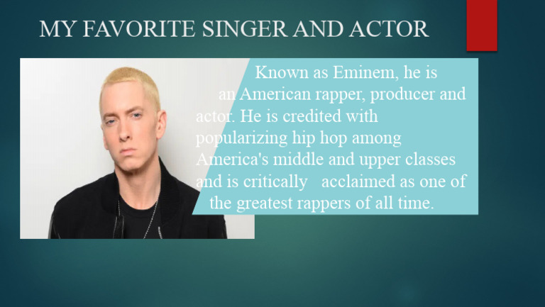 My Favorite Singer and Actor | PDF | Social Science | Art
