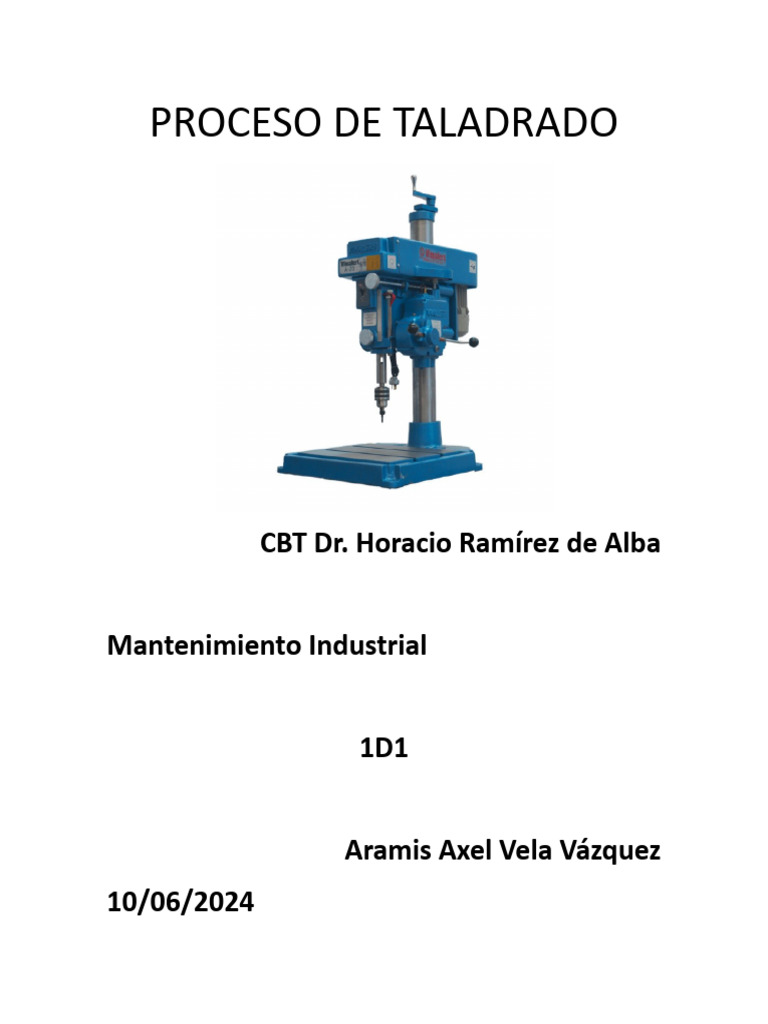 Proceso de Taladrado | Descargar gratis PDF | Perforar | Ingeniería ...