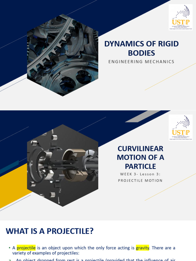 Projectile Motion in Engineering Mechanics | PDF | Projectiles | Force