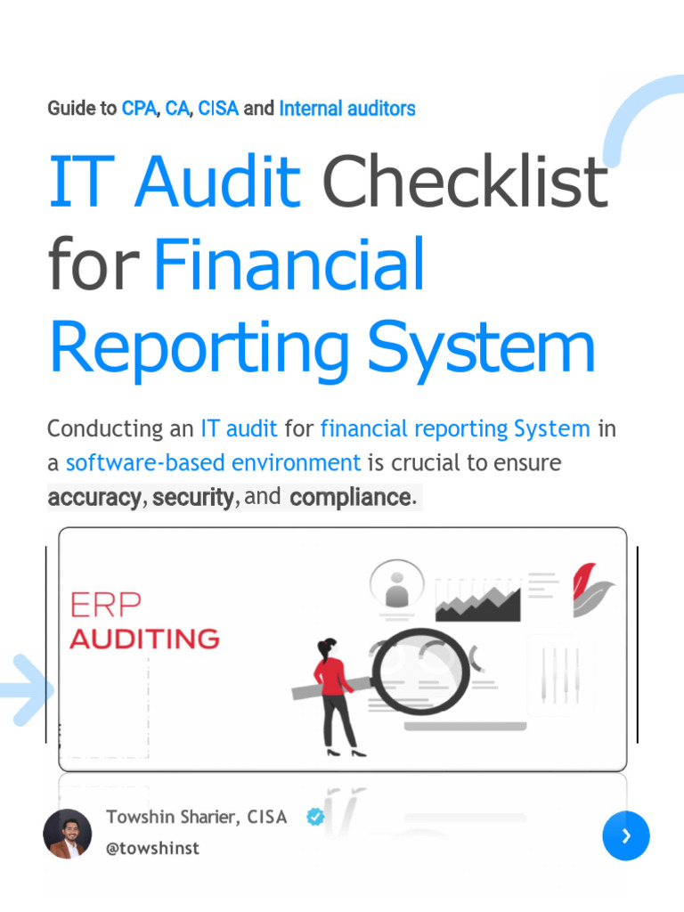 IT Audit checklist | Download Free PDF | Audit | Regulatory Compliance
