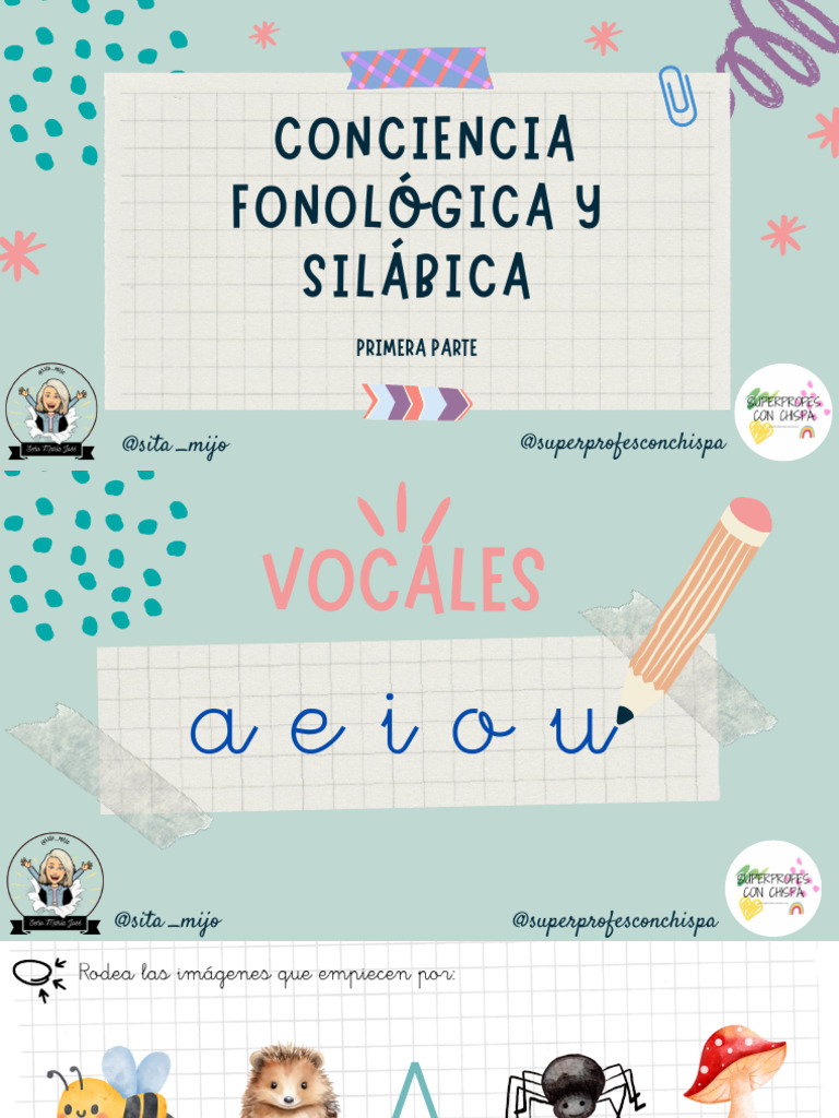 Conciencia Fonológica y Silábica-1 | PDF | Sílaba | Vocal