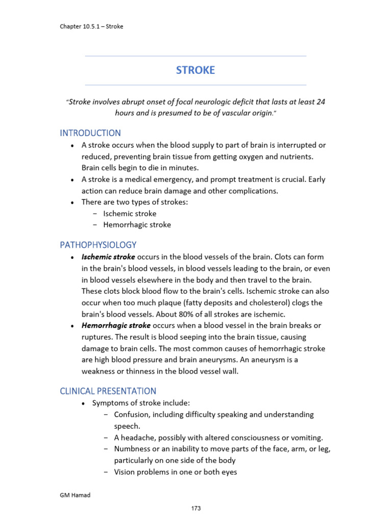 Stroke | PDF | Stroke | Ischemia
