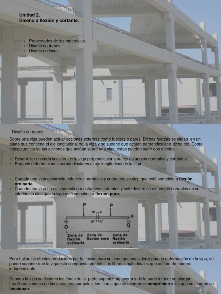 Unidad 2- Diseño aflexion y cortante (2) | PDF | Viga (Estructura) | Doblar