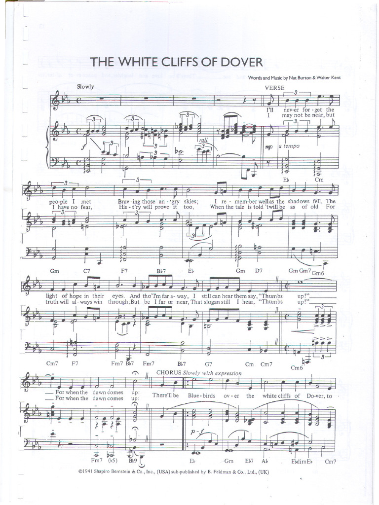 White Cliffs of Dover | PDF