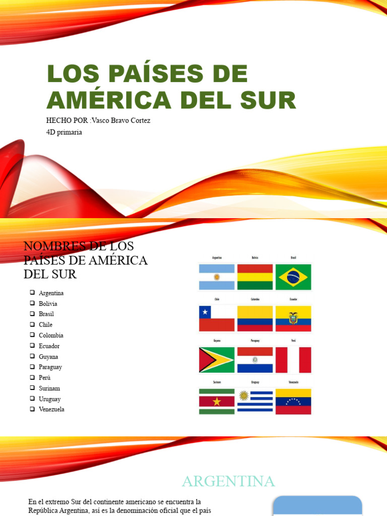 Los_Paises_de_America_del_Sur | PDF | Américas | América del Sur