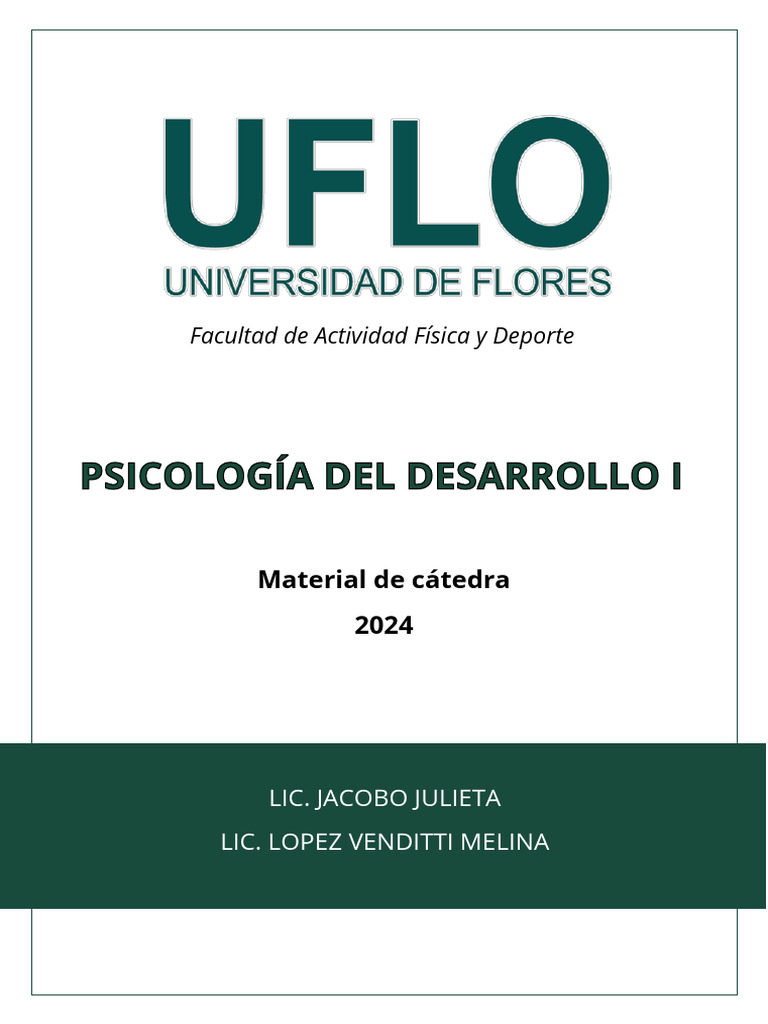 Cuadernillo Psic Desarrollo 2024 Uflo | PDF | El embarazo | Embrión