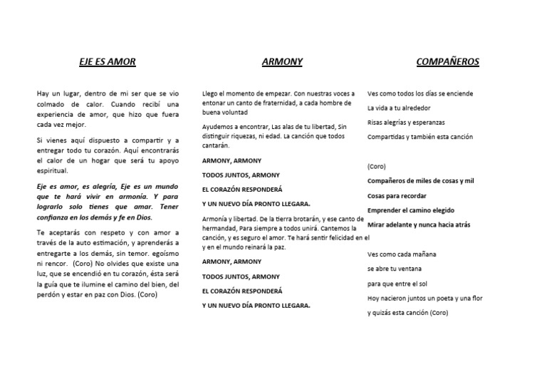 Himnos de Eje | PDF | Amor