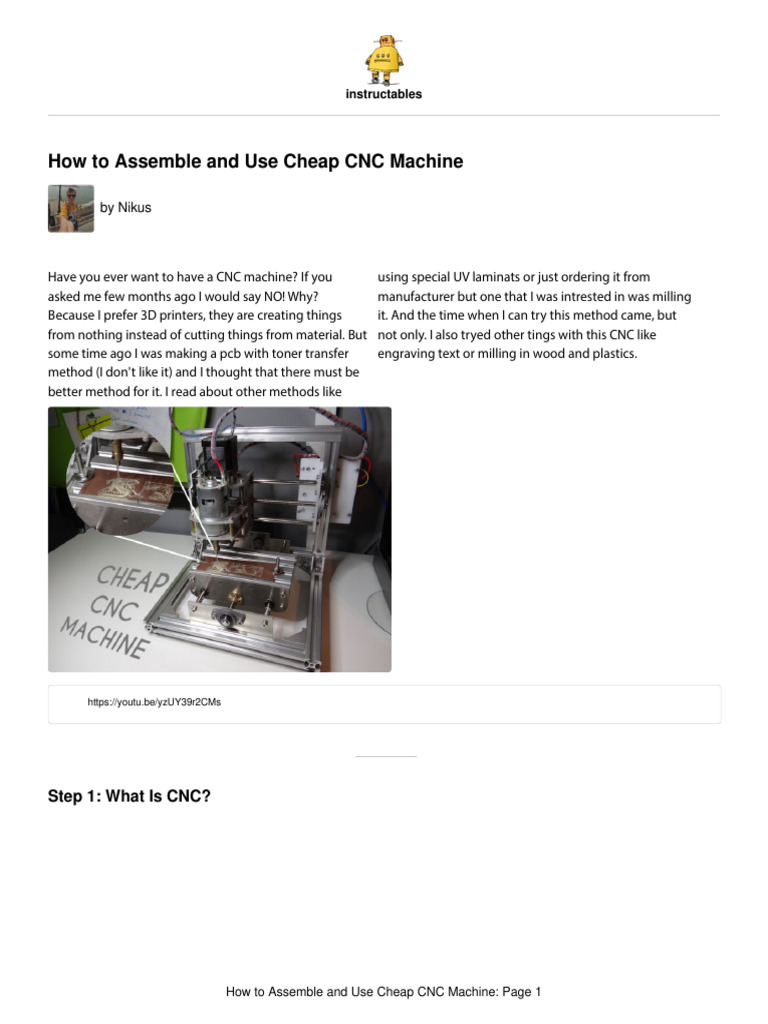 How To Assemble and Use Cheap CNC Machine | PDF | Numerical Control ...