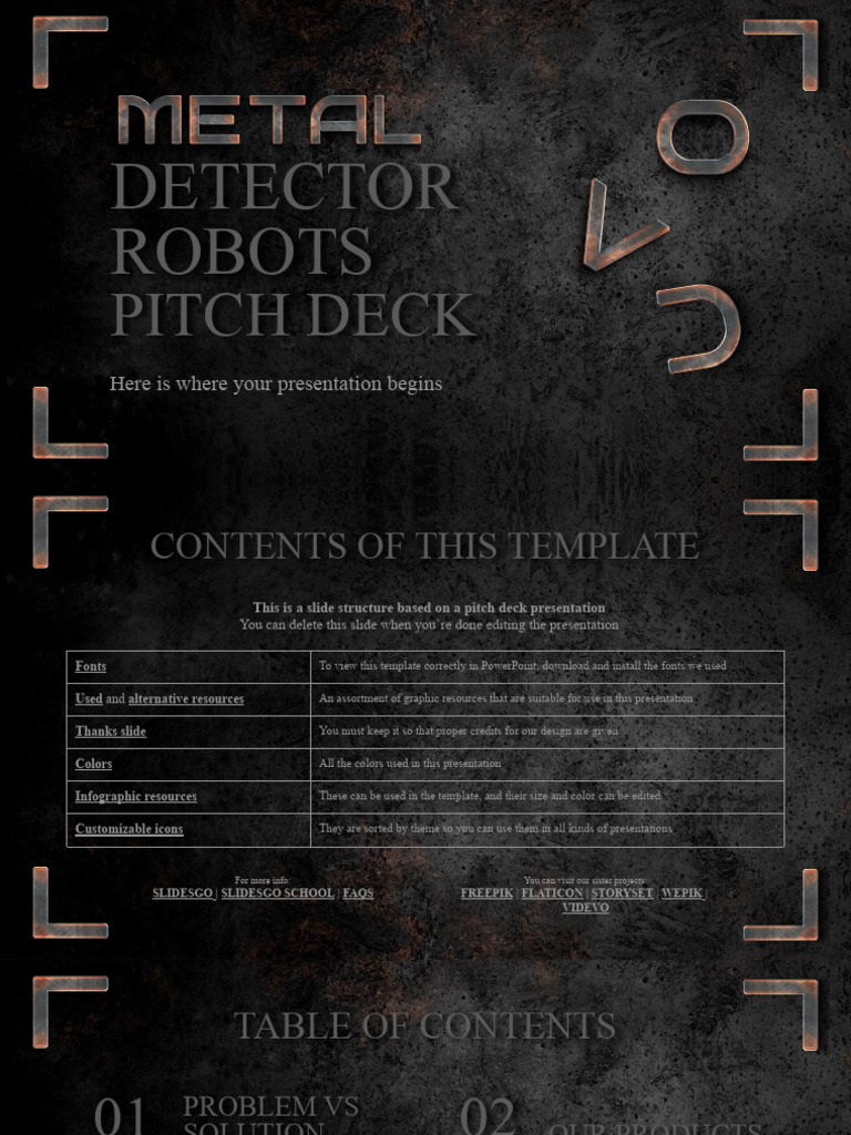 Metal Detector Robots Pitch Deck by Slidesgo | PDF | Planets | Solar System