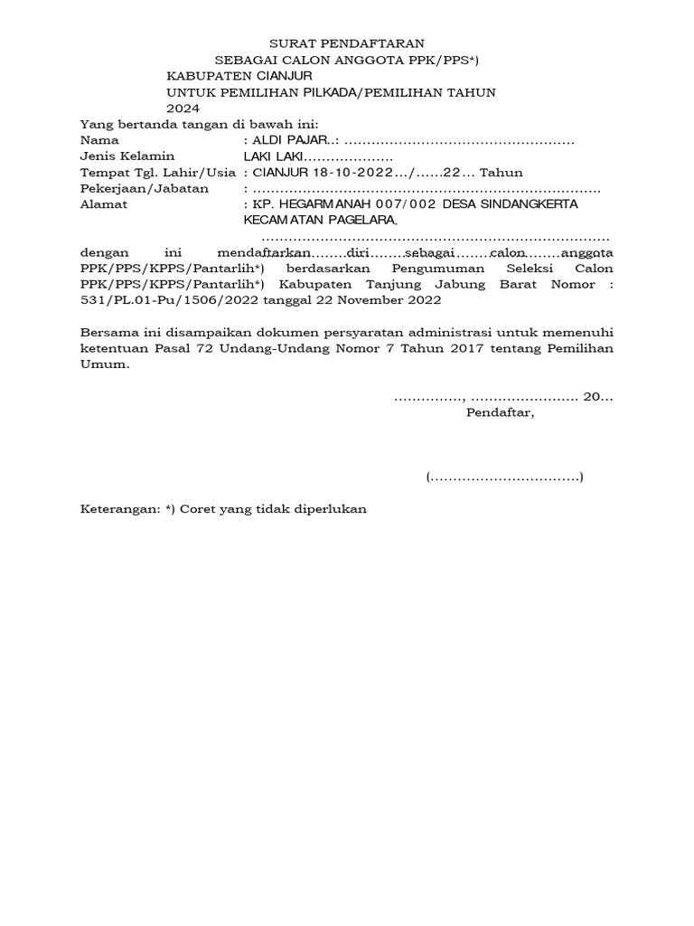 1668921246formulir PPK, PPS 2022 | PDF