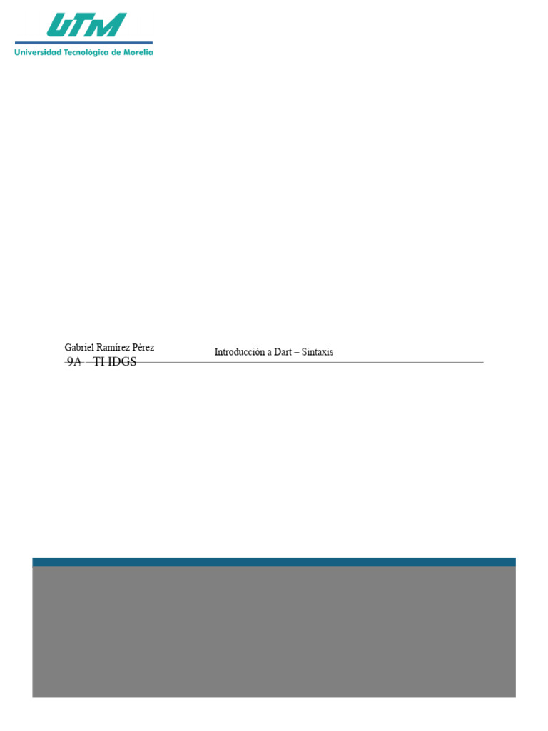 Introducción a la Sintaxis de Dart | PDF | Variable (informática ...
