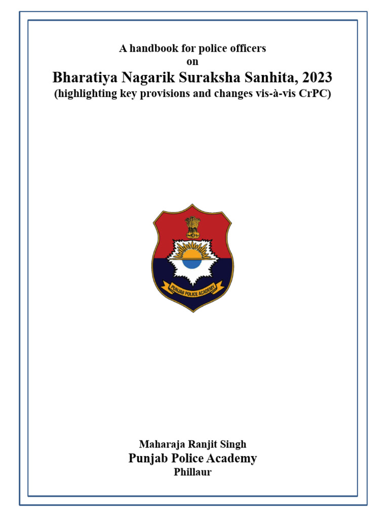 BNSS 2023 Handbook for Police Officers | PDF | Trials | Magistrate