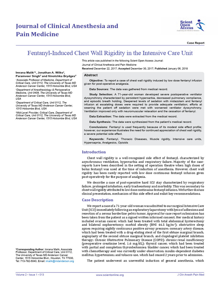 fentanyl-induced-chest-wall-rigidity-in-the-intensive-care-unit | PDF ...