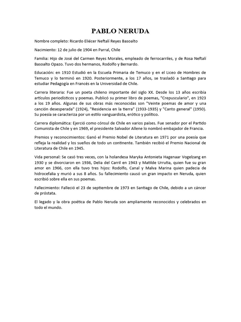 Pablo Neruda | PDF
