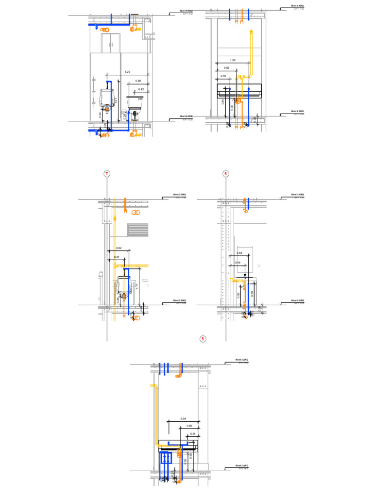 Planta de Agua y Desague Nivel 2 - Bloque A - Edificio 2 (1) - Modelo | PDF