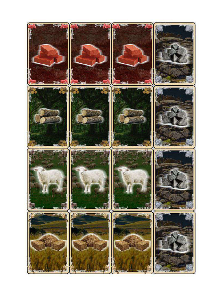 Cartas Juego Catan Hoja Completa IMPRIMIBLE | PDF