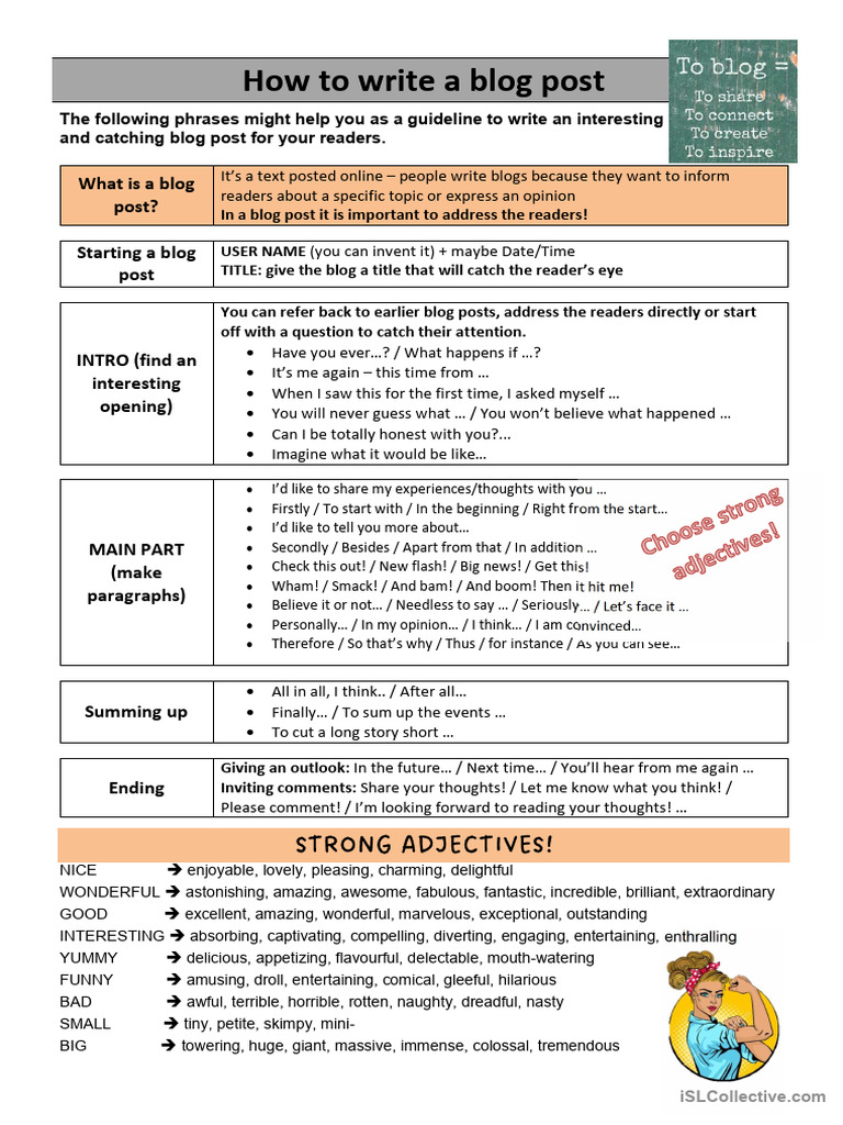 How To Write A Blog Entry | PDF | Blog