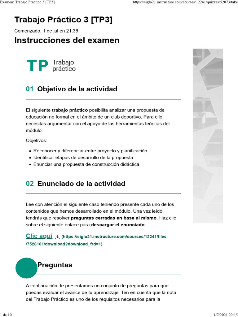 (TP3) Teoria y Practica | PDF | Enseñando | Plan de estudios