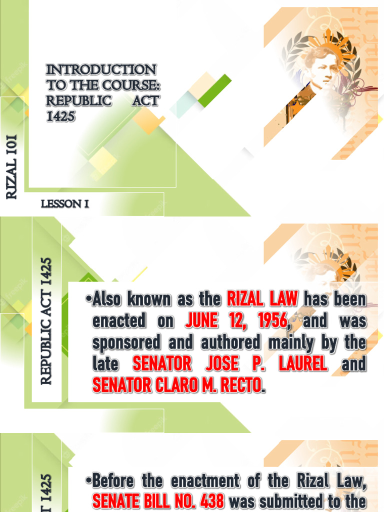 Rizal 101 Lesson 1 | PDF