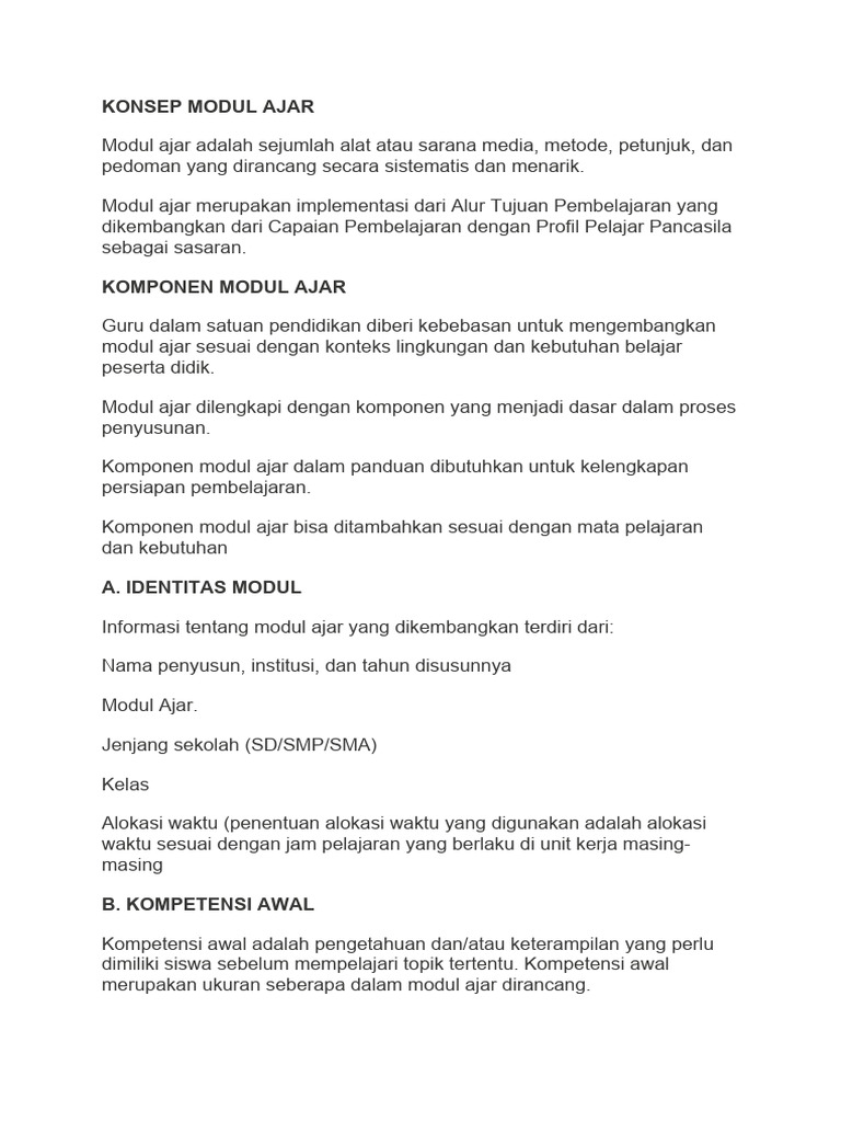Kompetensi Awal dalam Modul Ajar | PDF | Karier & Perkembangan | Bisnis