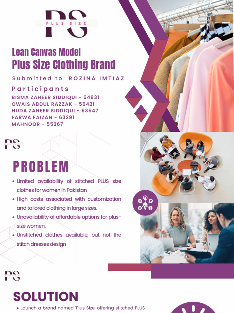 Plus Size - Lean Canvas Model | PDF | Clothing | Brand