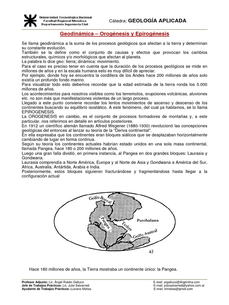 GEODINAMICA OROGENESIS Y EPIROGENESIS | PDF | Continente | Ciencias de ...