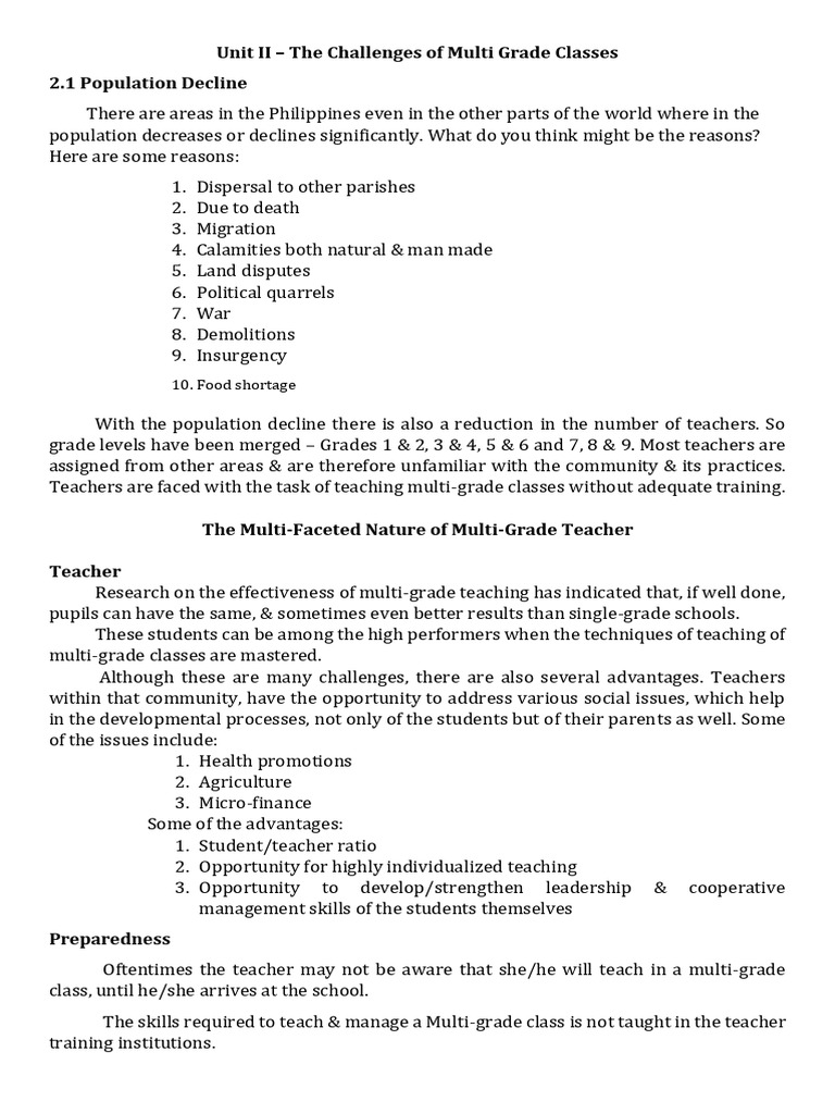 Multi Grade Midterm Module | Download Free PDF | Cost Of Living | Teachers