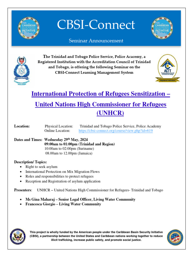 UNHCR Refugee Protection Seminar | PDF | Caribbean | Refugee