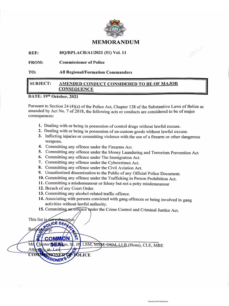 Amended Conduct Considered To Be of Major Consequences | PDF