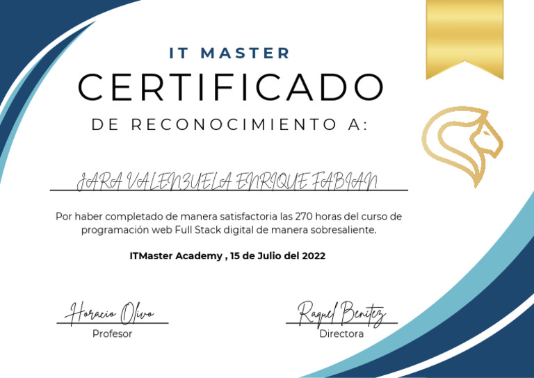 Certificado de Programación Full Stack | PDF